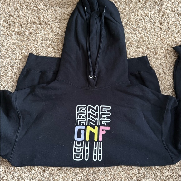 Sweaters | Black Hoodie With Colorful Gnf Logo Georgenotfound Merch ...